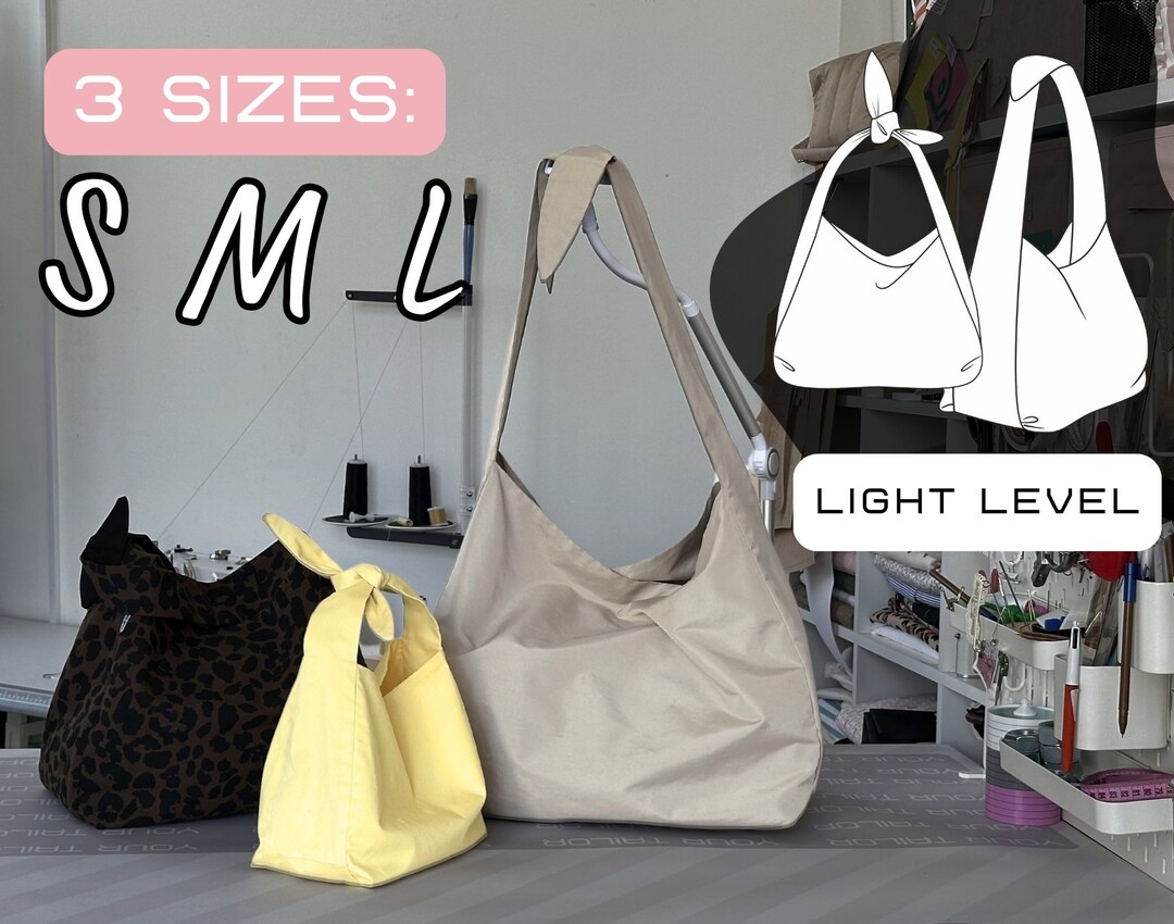 Reversible Shopper Bag PDF Sewing Pattern | 3 Sizes Included: S, M, L ...