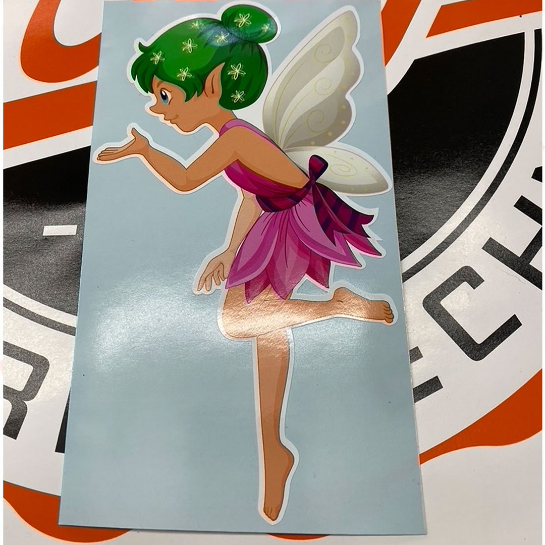 Sticker Digital Printing Fairy Hair Green Hand Kiss Tinkerbell Girl - Etsy