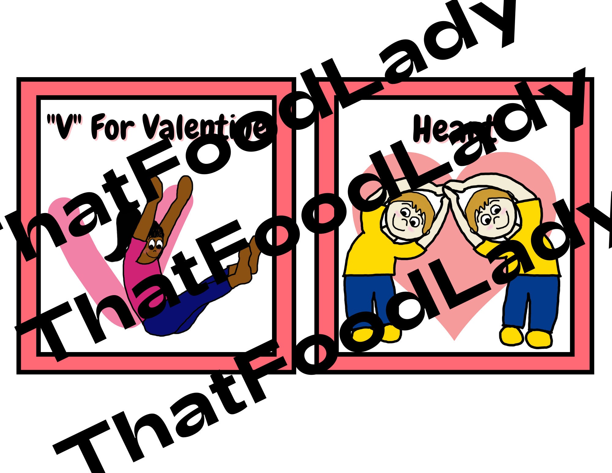 Valentine's Day Yoga for Kids- Printable Yoga Cards - Etsy