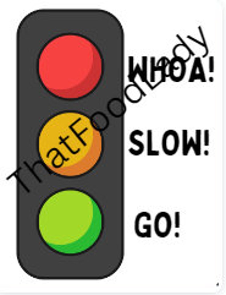 Go Slow Whoa!- Nutrition Education Worksheet - Etsy