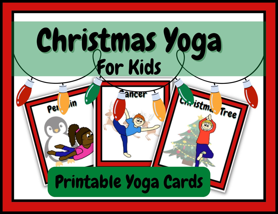 Christmas Yoga for Kids- Printable Yoga Cards - Etsy