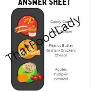 Go Slow Whoa Nutrition Education Activity Fall Edition - Etsy