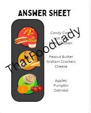 Go Slow Whoa Nutrition Education Activity Fall Edition - Etsy