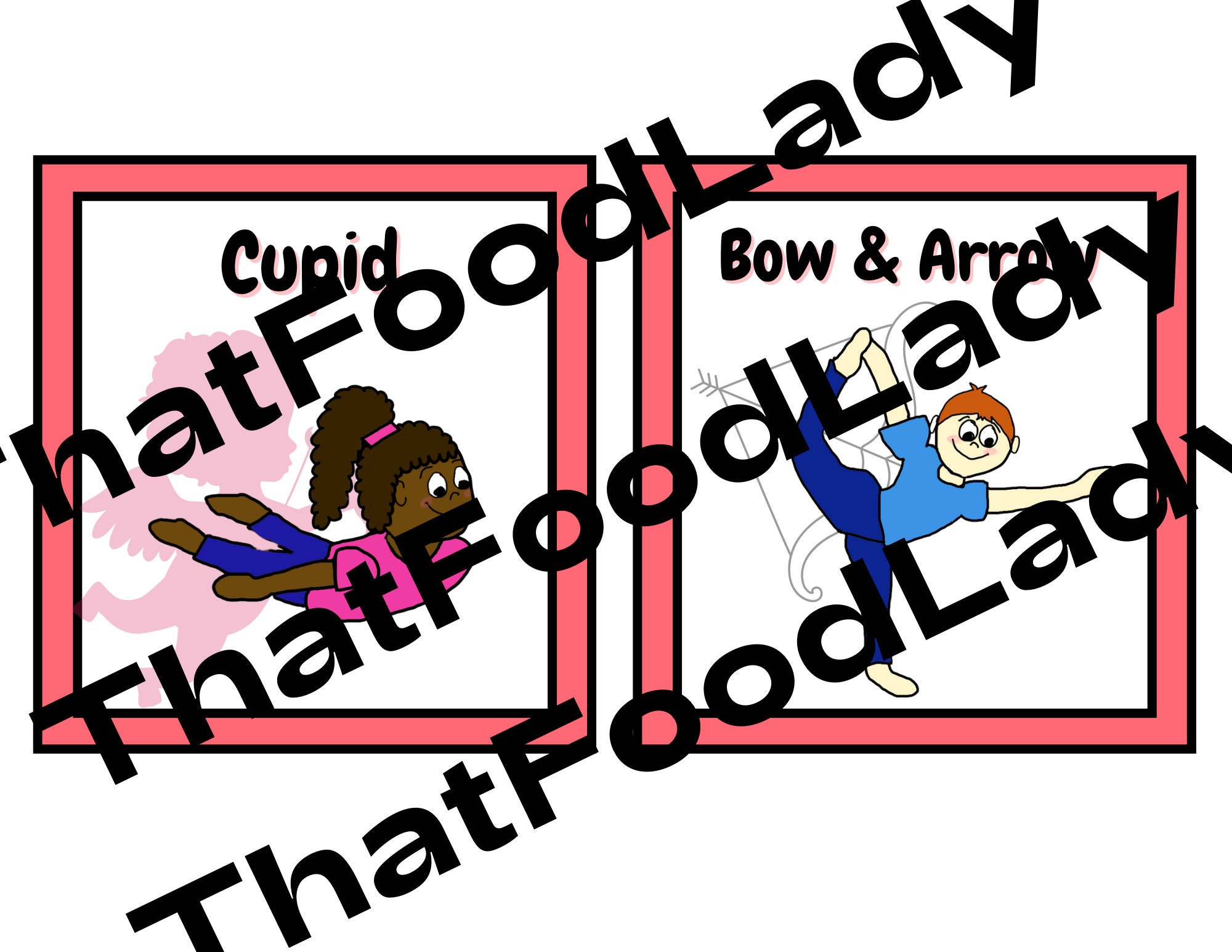 Valentine's Day Yoga for Kids- Printable Yoga Cards - Etsy