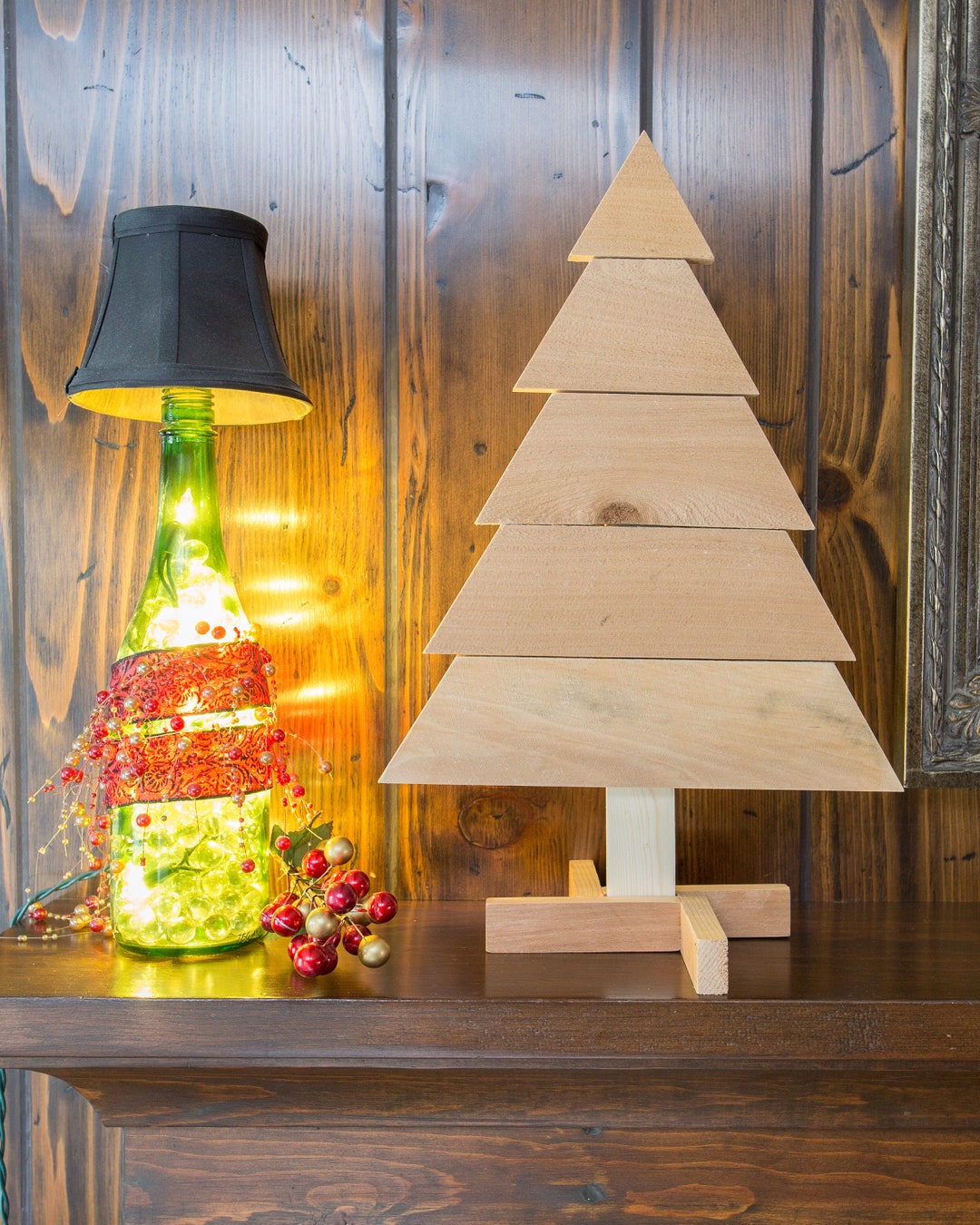 Natural Cedar Christmas Tree Table Decoration - Etsy