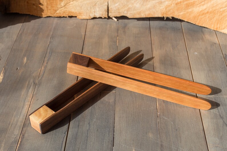 Hardwood Solid Toaster Tongs - Etsy