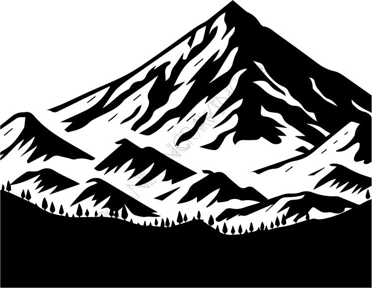 Mountain Landscape SVG Bundle Trees and Hills Dxf Tent - Etsy