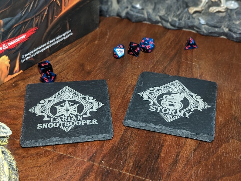Dungeons and Dragons Custom Character Coasters | Dnd Gifts ...