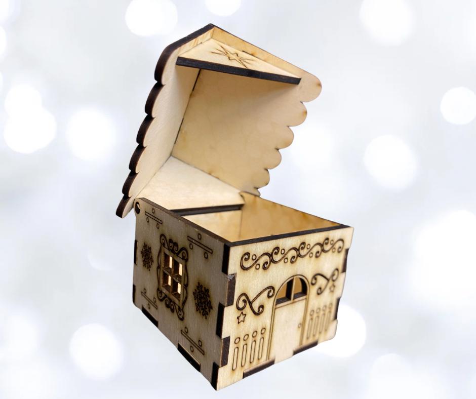 Handmade 3D Wooden Advent Calendar: Laser Engraved Holiday House DIY ...