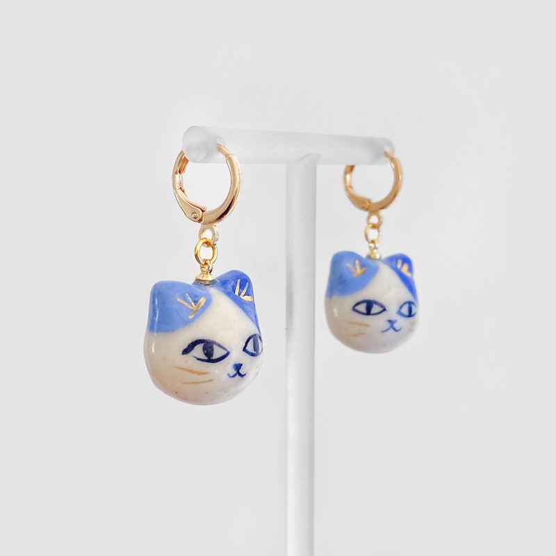 Cat Earrings - Etsy