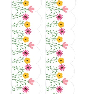 Classroom Bulletin Board Border Spring Flowers Digital Download Print ...