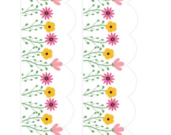 Classroom Bulletin Board Border Sunshine and Flowers With Hello Spring ...