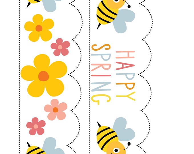 Spring Classroom Bulletin Board Border Set, Bumble Bee Bulletin Border ...