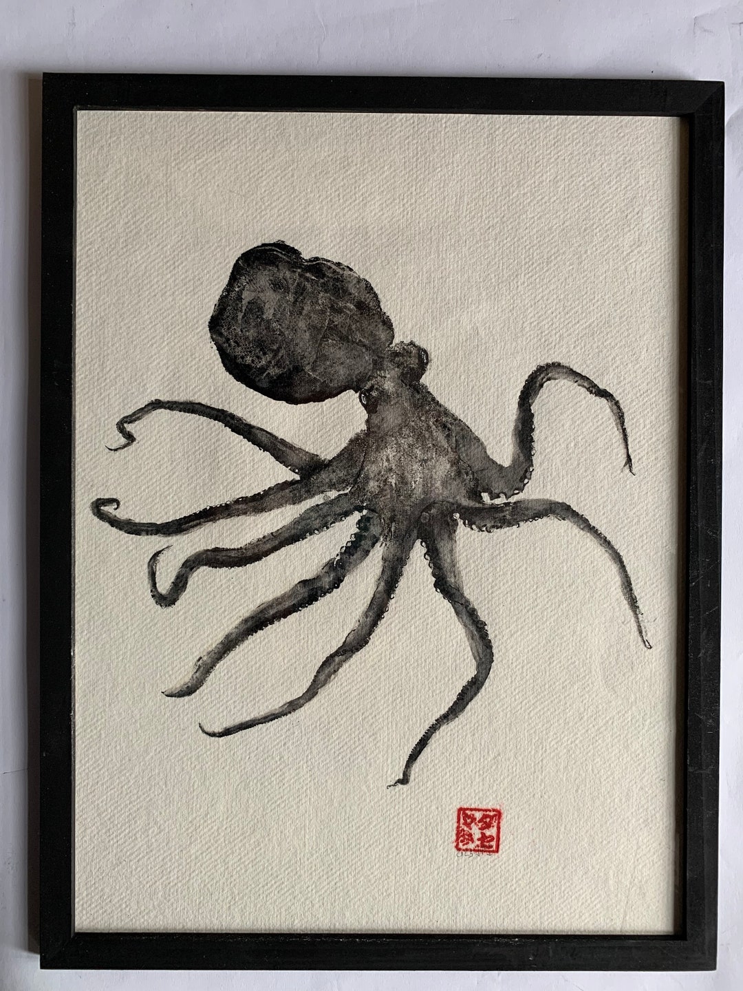 Octopus GYOTAKU 38x40cms this is Not a Reproduction .but a - Etsy