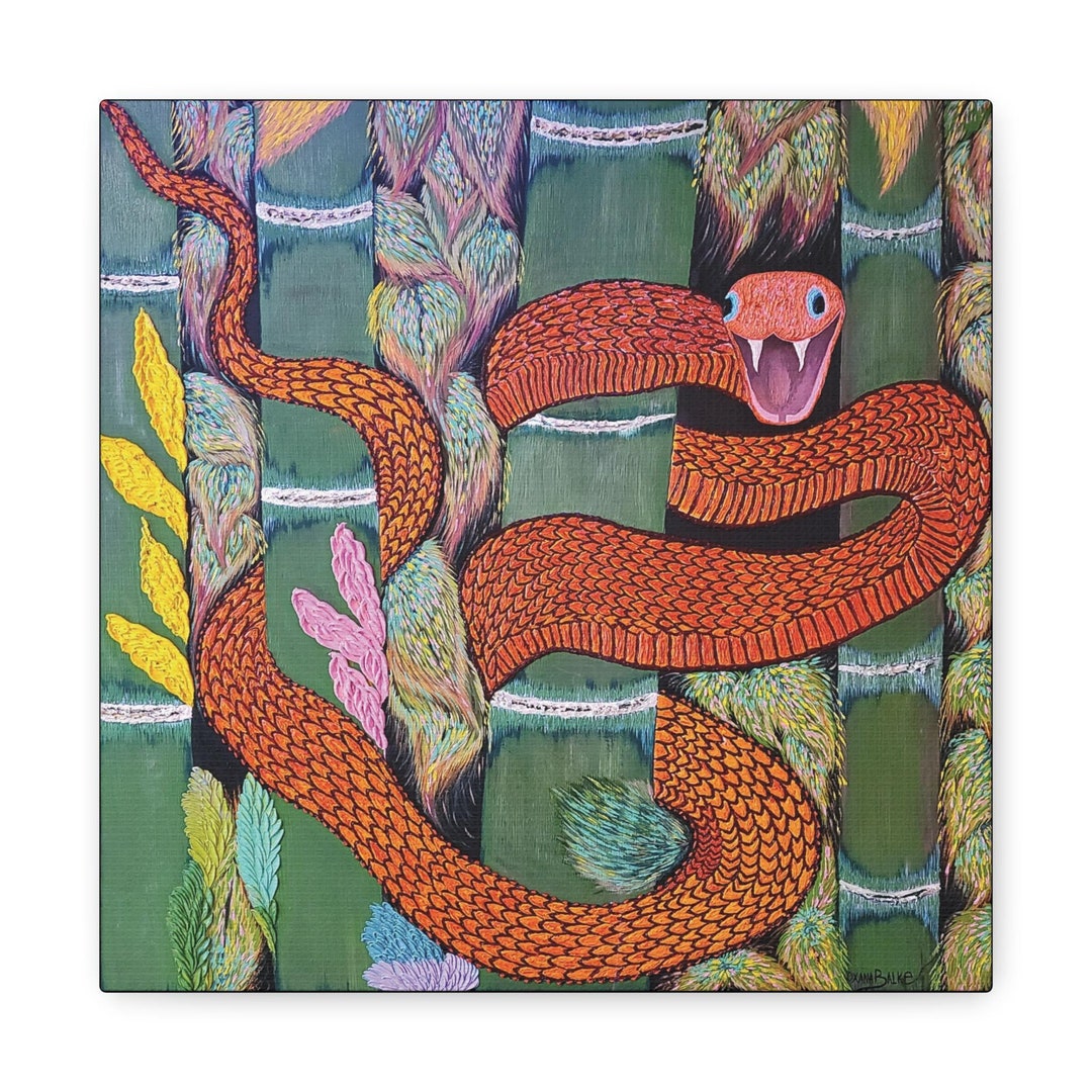 Snake Matte Canvas, 10x10, 1.25, Reptile Lovers, Wild Animal, Nature ...