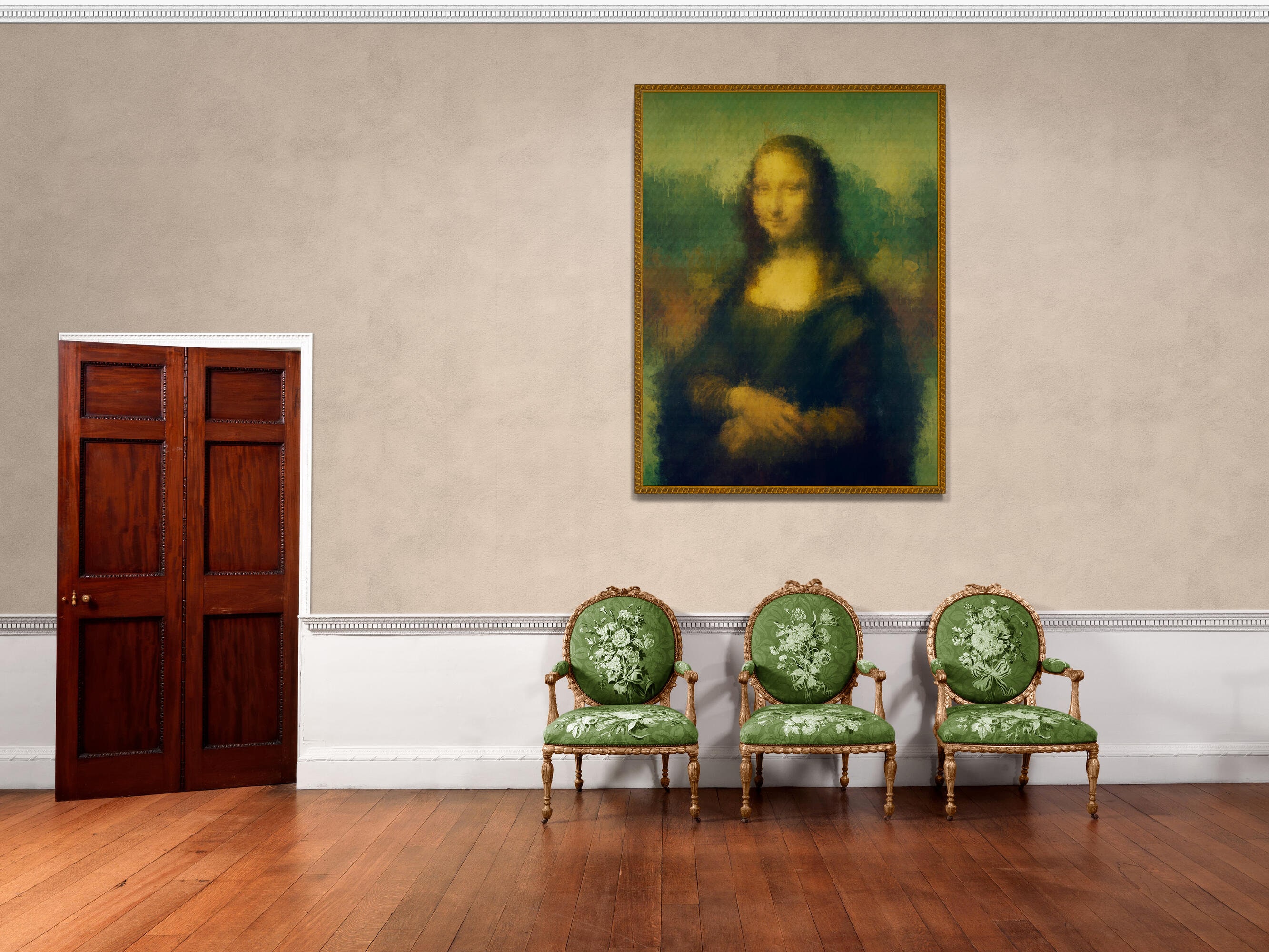 Mona Lisa Abstract Art Printable Mona Lisa Reloaded Painting - Etsy