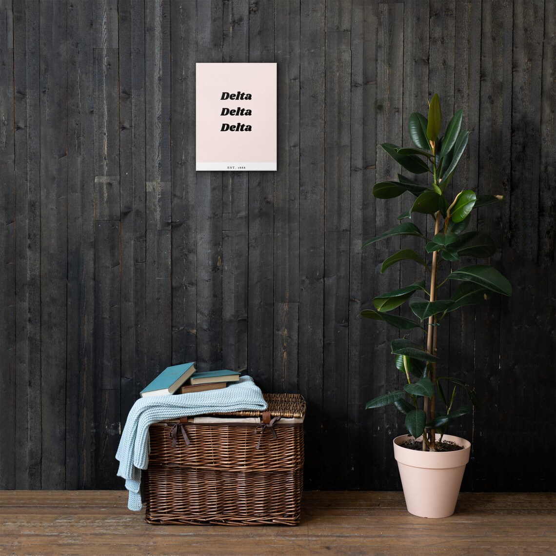 Delta Delta Delta Canvas. Tri Delta Print. Sorority Canvas. College ...