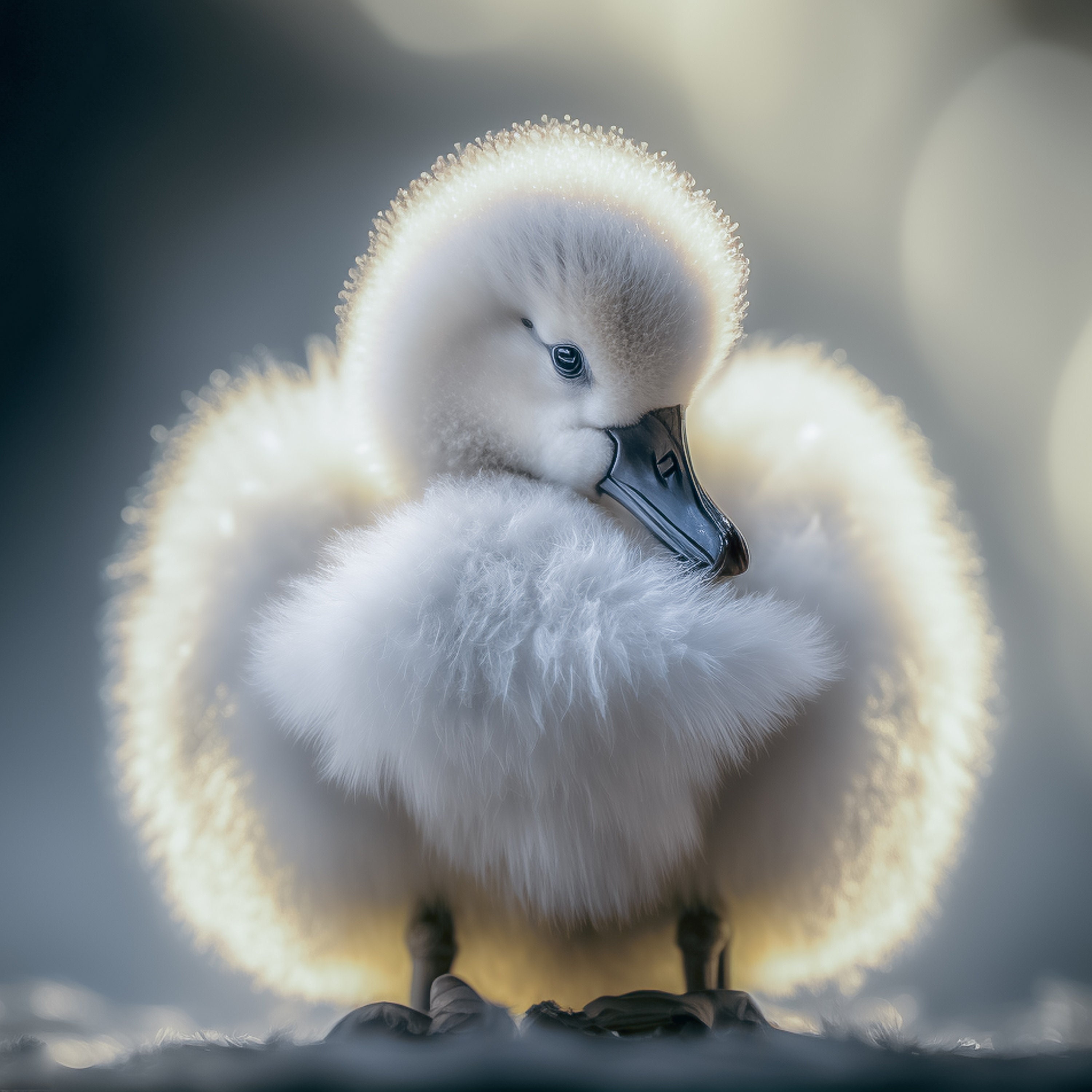 Cute Baby Swan