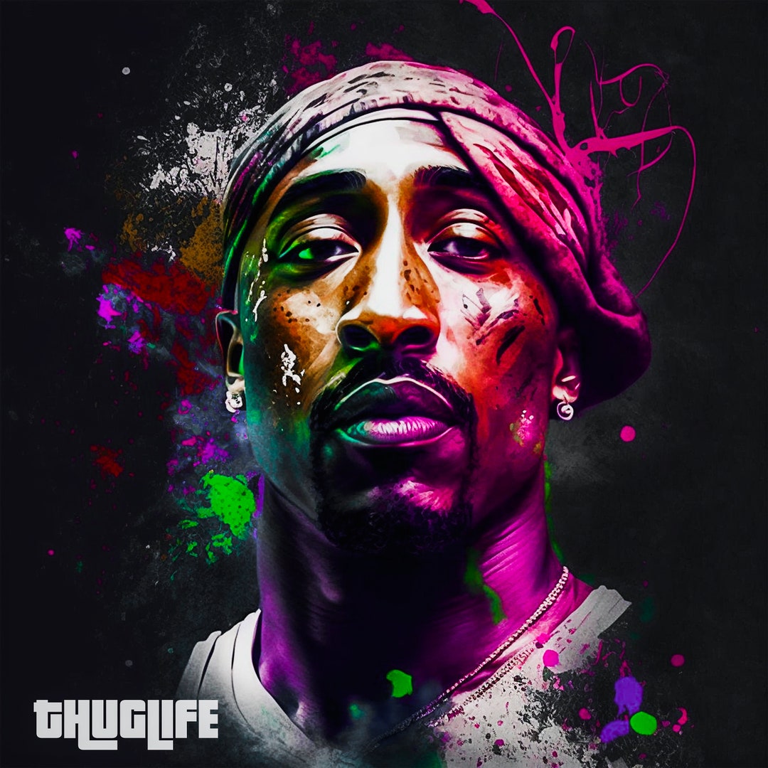 A Splash of Legacy: Colourful and Dynamic Tribute to 2pac Digital Art ...