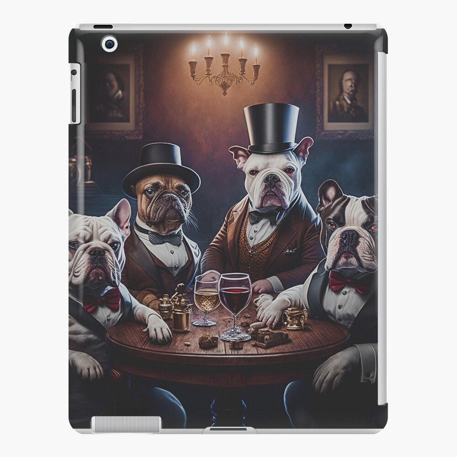 Puppy Party: Whimsical and Playful Digital Art Print of French Bulldogs ...
