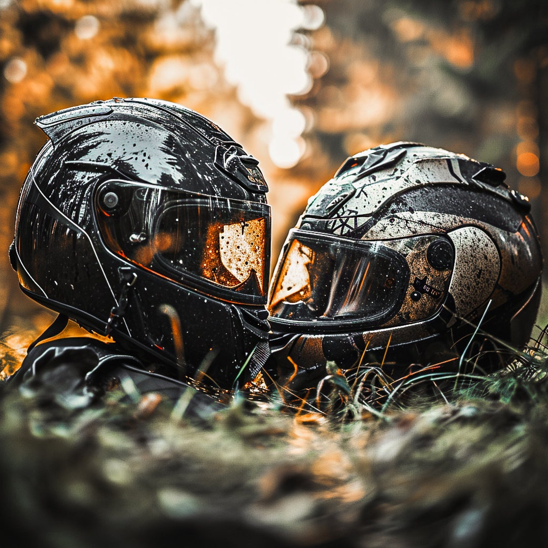 Nature-inspired Camouflage Motorcycle Helmets Atmospheric Woodland ...