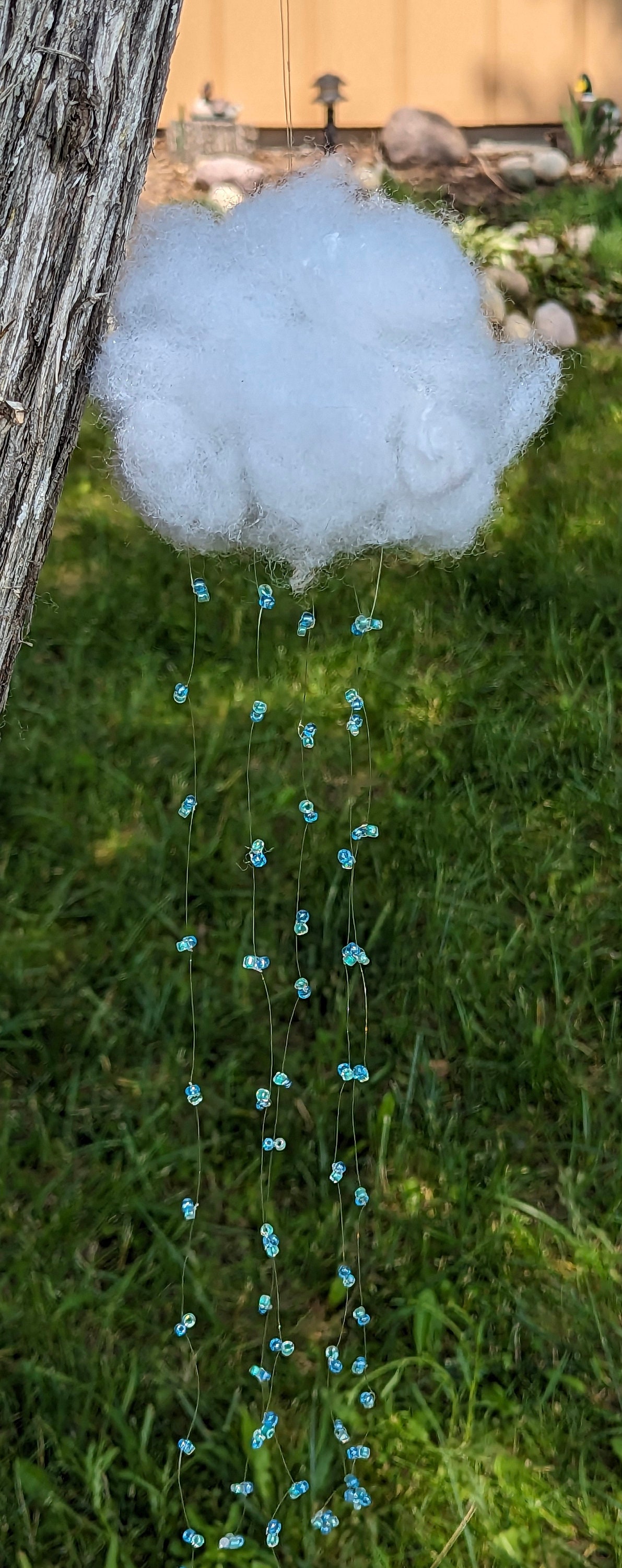 Hanging Cloud With Glass Bead Raindropsdecorative Rain Cloud With ...