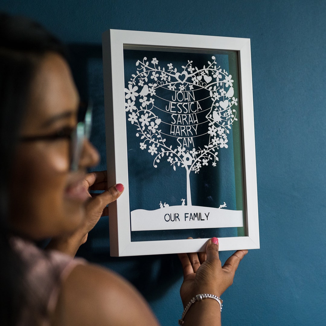 Family Tree Paper Cut Print - Etsy