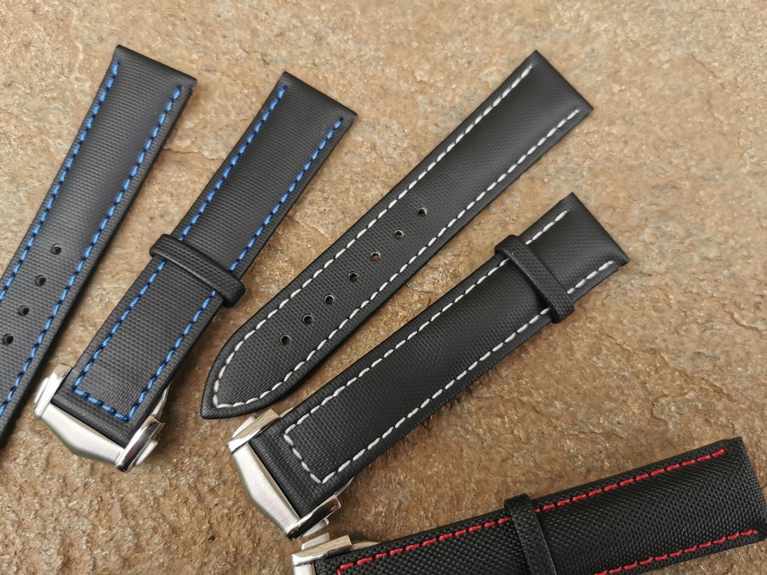 Canvas Strap for Omega Seamaster Planet Ocean 300m Speedmaster 19/20/21 ...