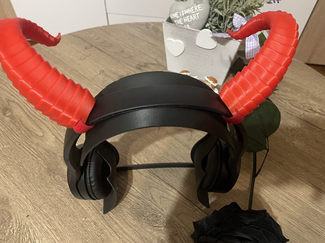 Curved Dragon HORNS for Headphones Demon Witch Cosplay Devil Horn for ...