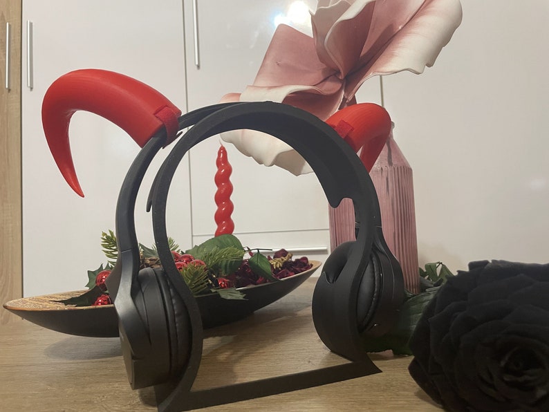 Curved Demon HORNS for Headphones Witch Cosplay Devil Horn for Headset ...