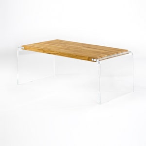 Acritable - Acrylic and Wood Coffe Table - Etsy