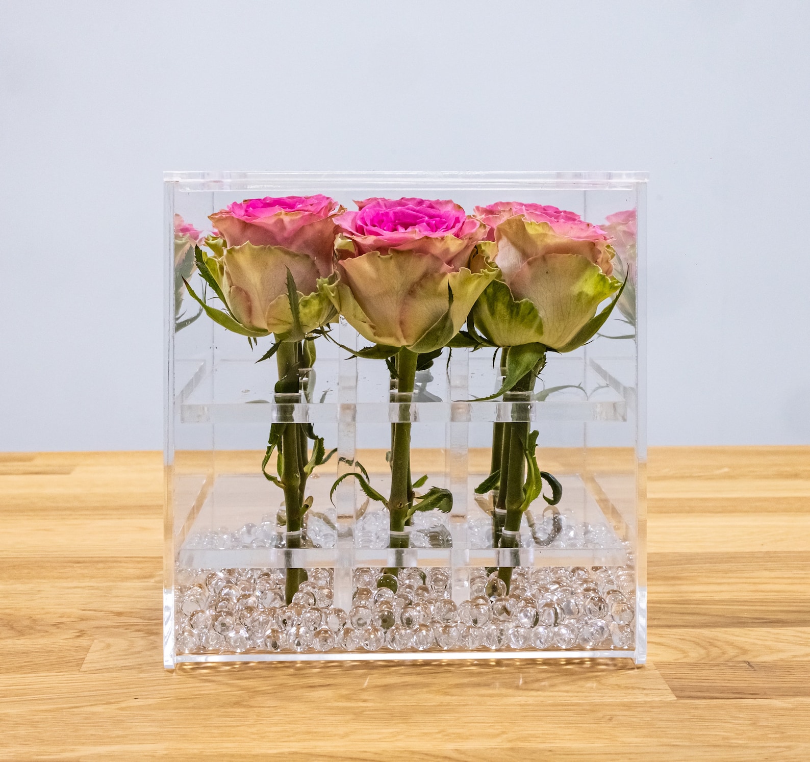 Acrylic Flower Box – Modern Lucite Vase, Wedding Centerpiece - Etsy