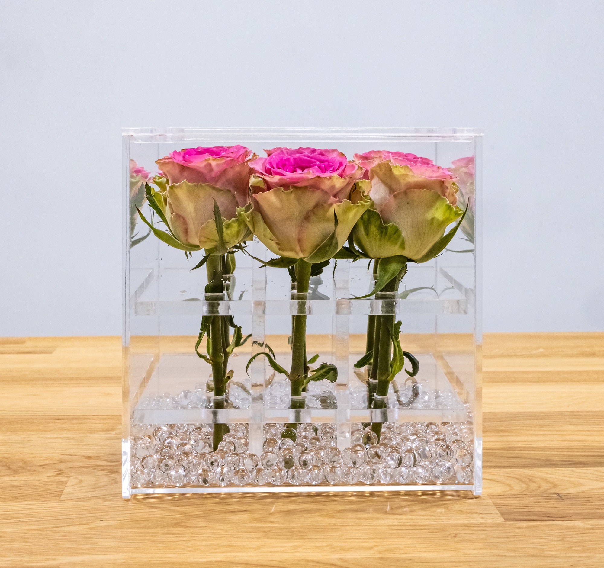 Acrylic Wedding Acriflowerbox – 9 Flowers Acrylic Box – Modern Lucite ...