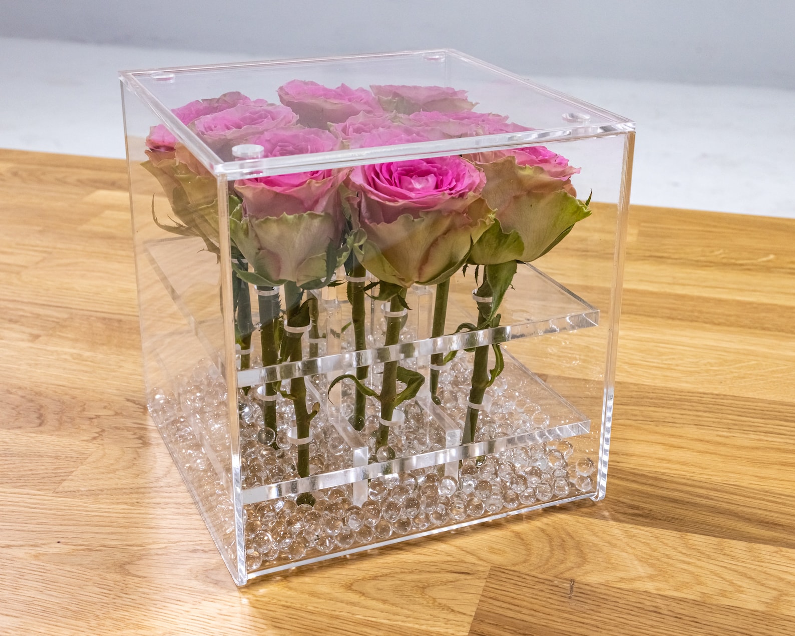 Acrylic Flower Box – Modern Lucite Vase, Wedding Centerpiece - Etsy