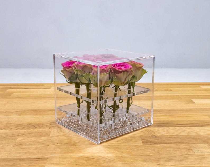 Acrylic Wedding Acriflowerbox – 9 Flowers Acrylic Box – Modern Lucite ...