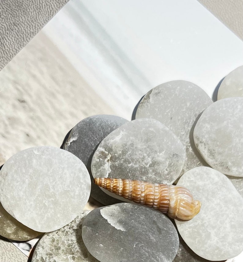 Quartz Beach Stones | Smooth Mineral Stones | Ocean Quartz Stones | 1 ...