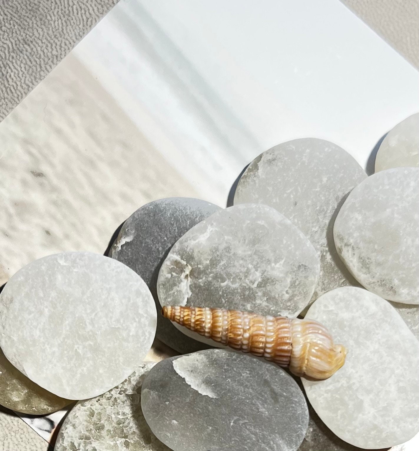 Quartz Beach Stones | Smooth Mineral Stones | Ocean Quartz Stones | 1 ...
