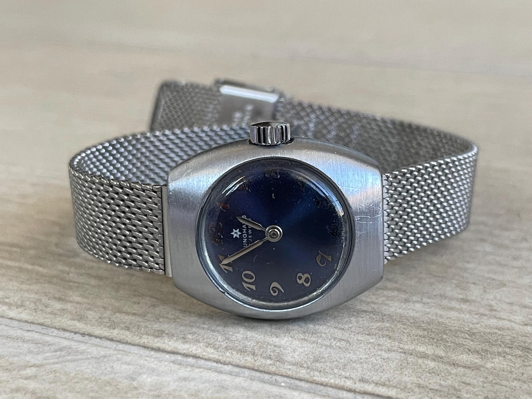 Chic 1960’s Vintage German Ladies Dress Watch Junghans Silver Color ...