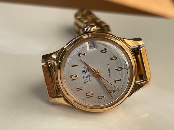 Chic 1960 vintage Swiss ladies wristwatch Villard gol… - Gem