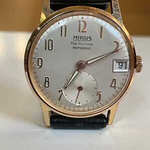 Stunning 1960 Vintage Swiss Ladies Wristwatch Mirus Golden Color Case ...