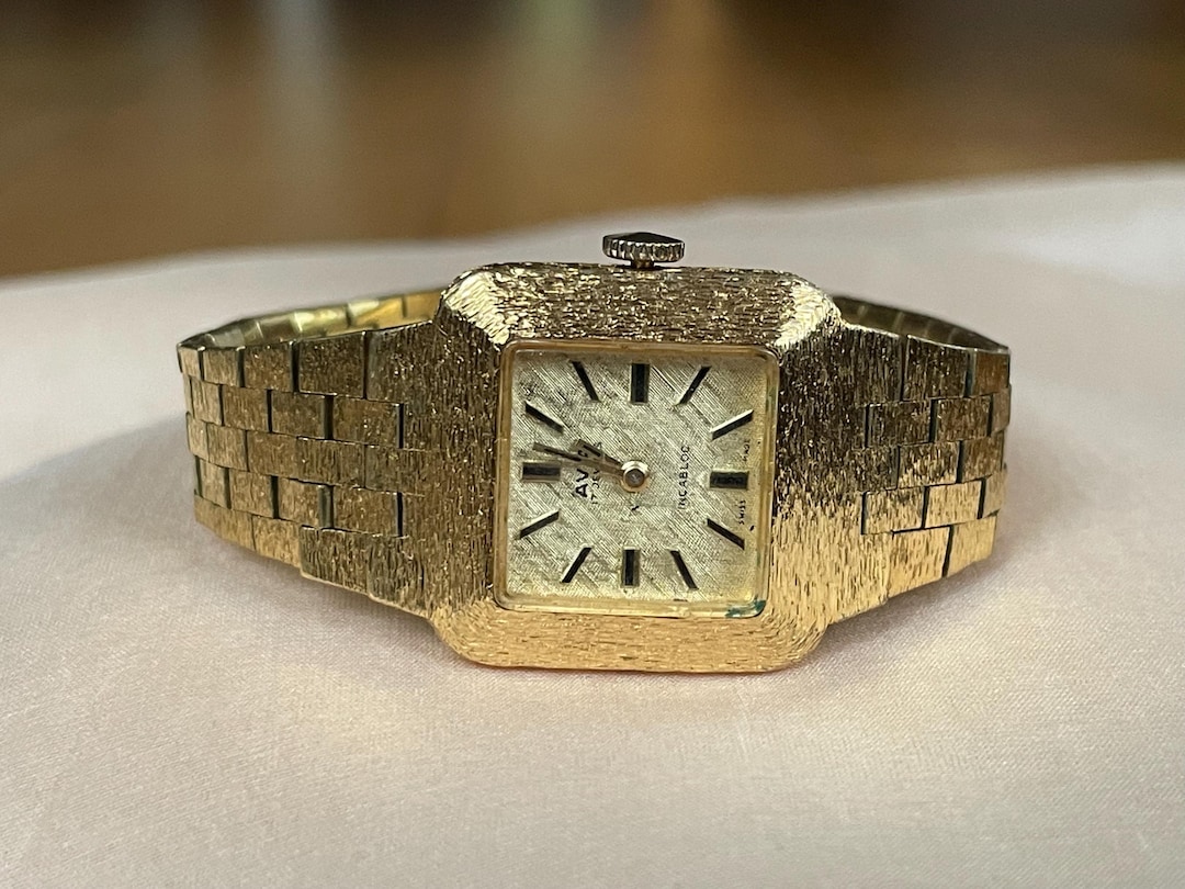 Stunning 1960 Vintage Swiss Ladies Cocktail Wristwatch Avia Golden ...