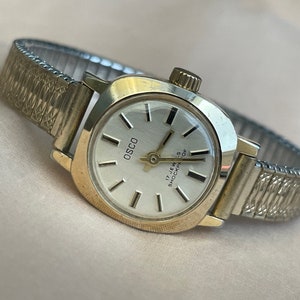 Elegant 1960 Vintage German 17 Jewels Ladies Wristwatch Osco Golden ...