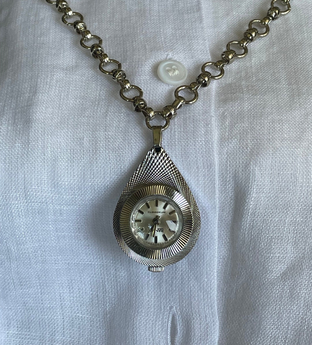1970 Vintage Swiss Womens Pendant Watch Ramba Silver Color - Etsy
