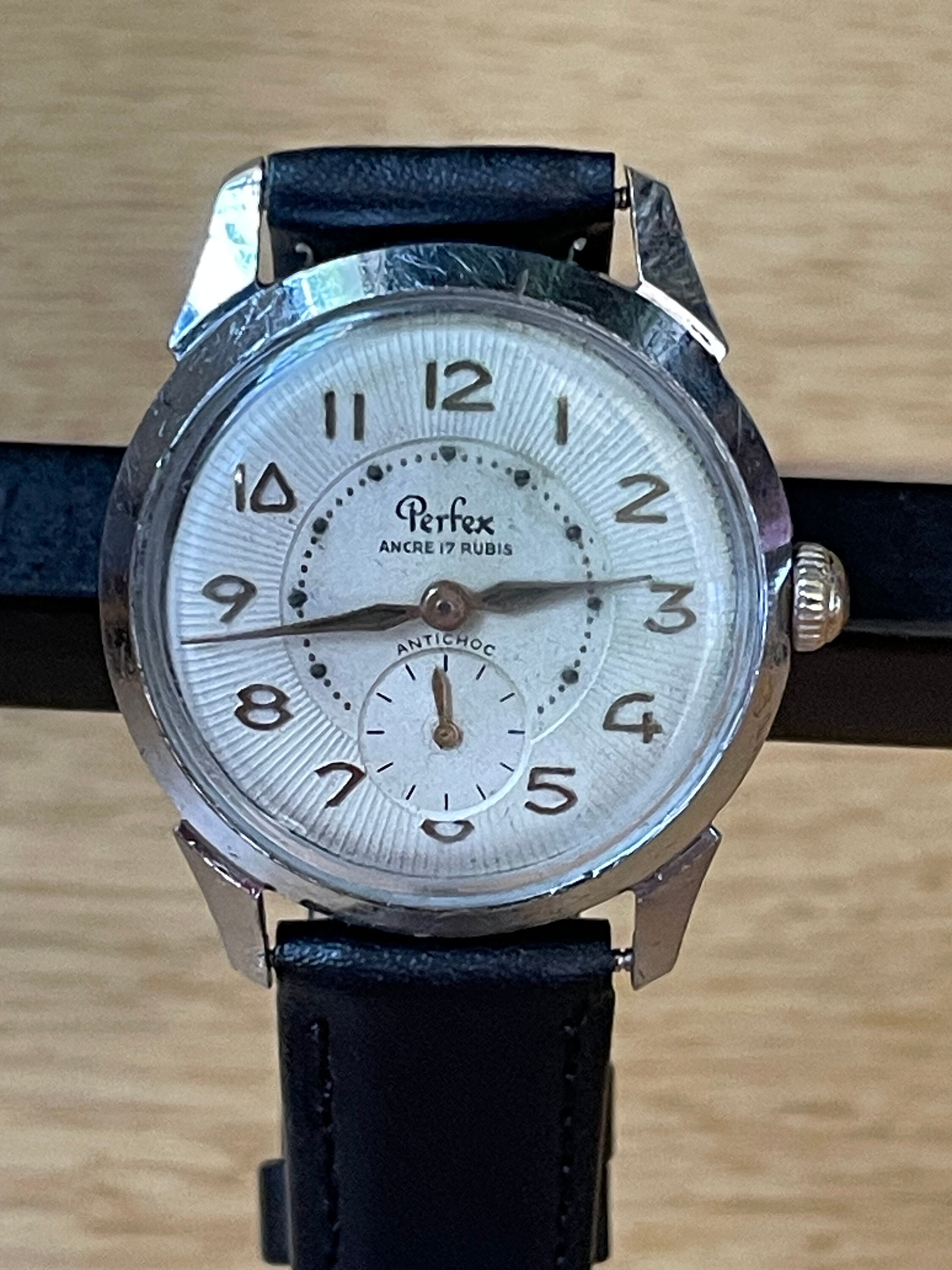 Jaren 1960 Zwitsers vintage mechanisch herenpolshorloge Perfex ...