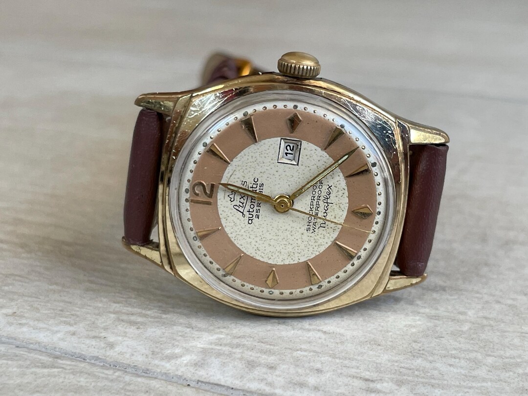 1960s Swiss Vintage Mechanical Automatic Men's Wristwatch Luxus 25j ...