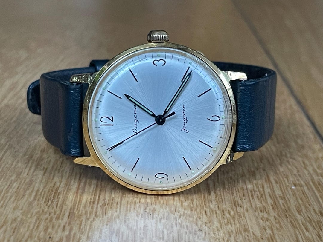 1960’s German Vintage Mechanical Men's Wristwatch Dugena Golden Color ...