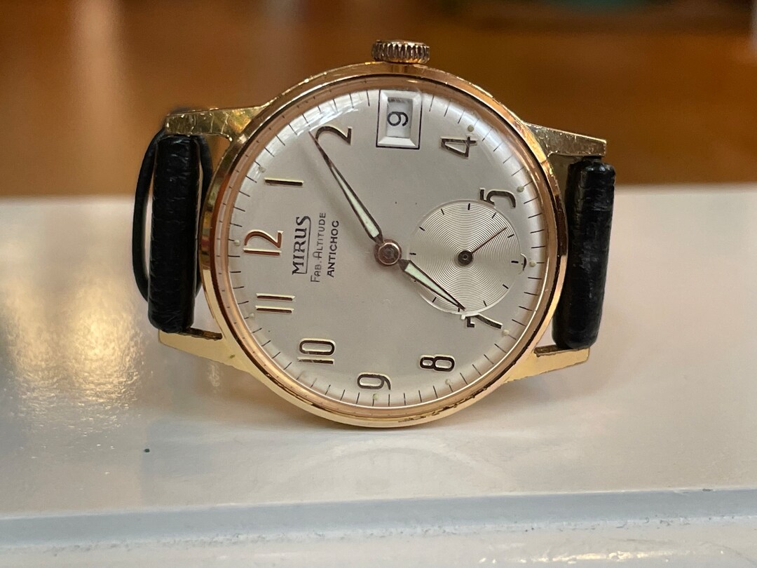 Stunning 1960 Vintage Swiss Ladies Wristwatch Mirus Golden Color Case ...