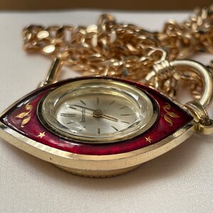 1960 Vintage Swiss Women’s Pendant Watch Inventic Golden Color Case ...