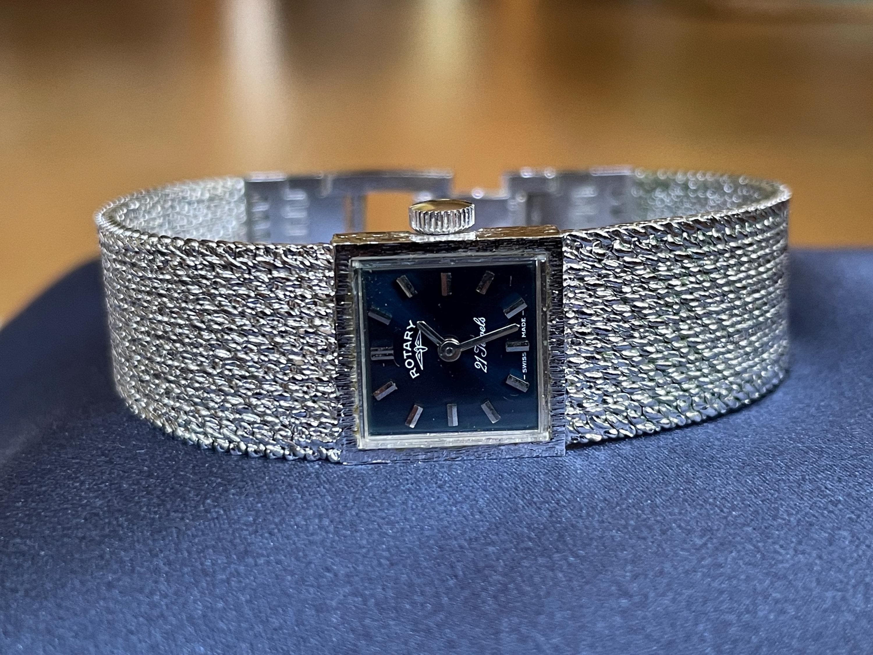 Elegant 1960 Vintage Swiss Ladies Dress Wristwatch Rorary Silver Color ...