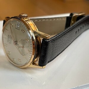 Stunning 1960 Vintage Swiss Ladies Wristwatch Mirus Golden Color Case ...